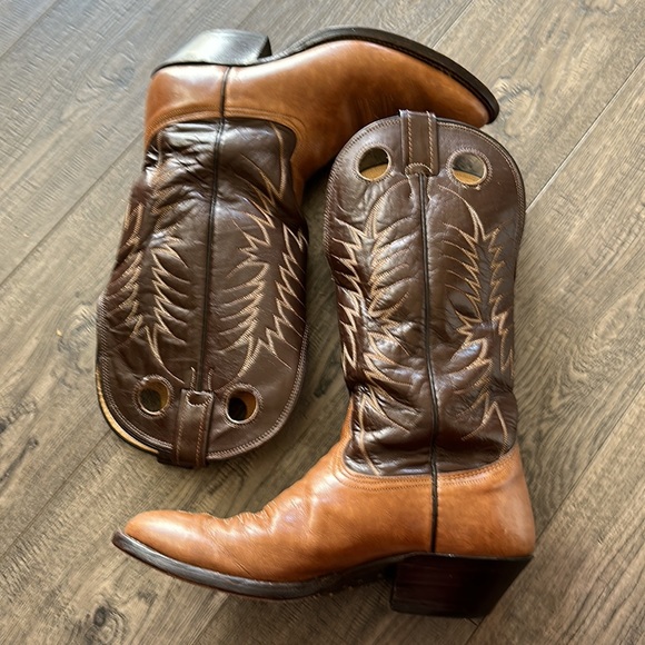 Nocona | Shoes | Nocona 56 Brown Leather Western Boots Size 85d | Poshmark